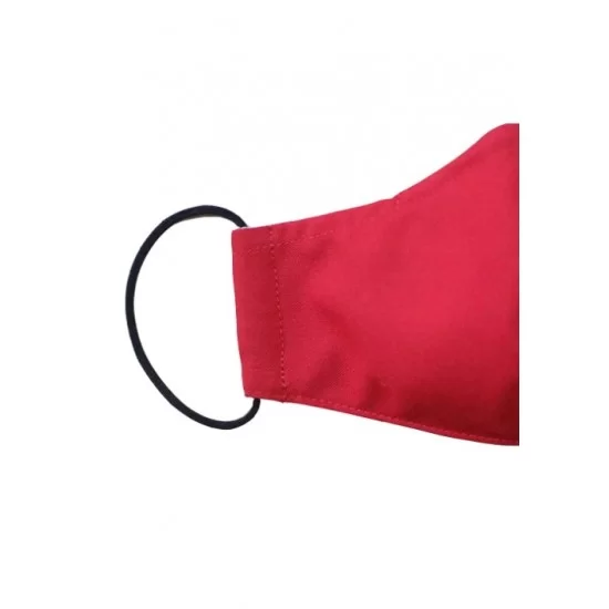 Red color washable face mask 3ply Premium