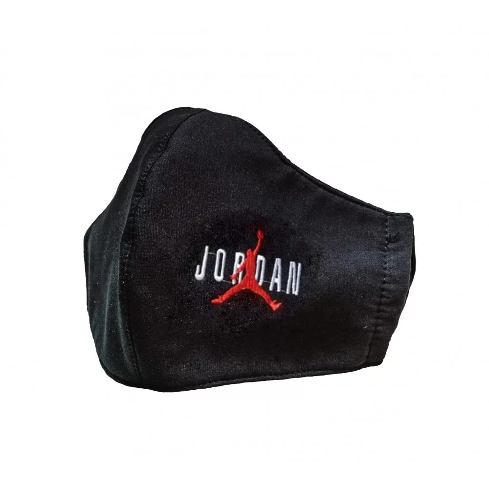 Jordan face mask black embroidered logo